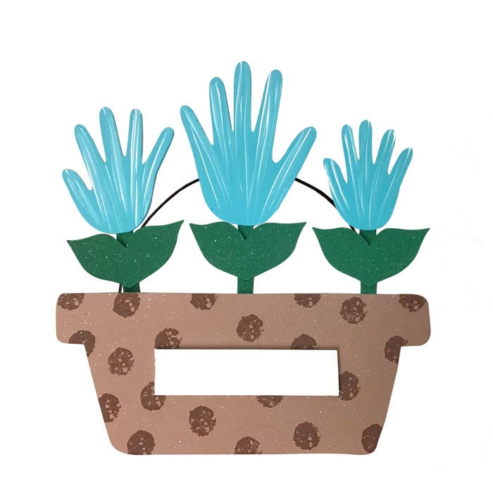 Flowerpot Triple Handprints 75B | The Sawdust Factory